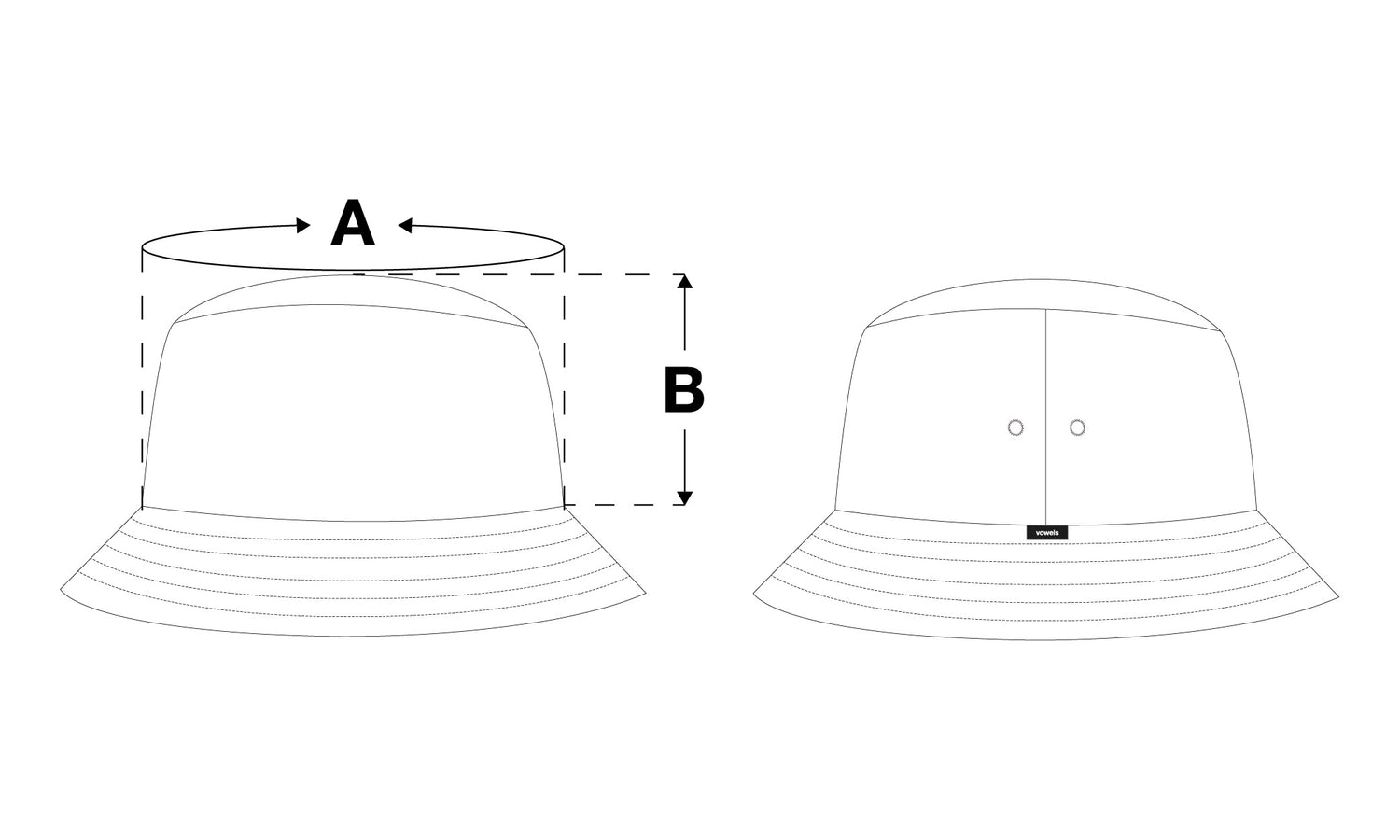 vowels | Reversible Bucket Hat
